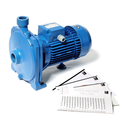 ปั๊มน้ำหอยโข่ง ใบพัดเดี่ยว CMA-3.00T 3 HP 3 สาย ท่อ 1-1/4 x 1 นิ้ว ส่งสูง 41 - 53 เมตร รุ่น E061 ...