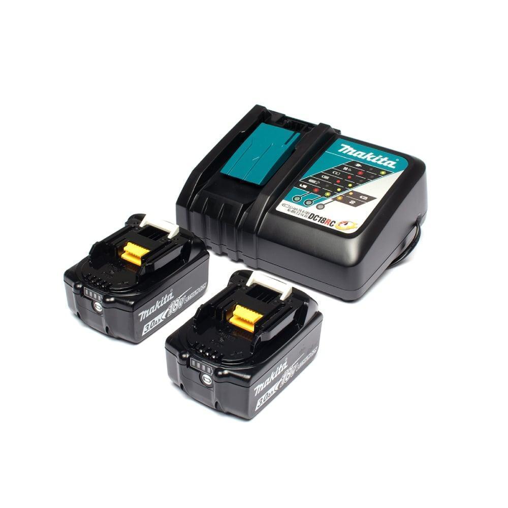 ชุดแบตเตอรี่ 18 V 3.0Ah x 2 + แท่นชาร์จ x 1 (ชาร์จเร็ว) MAKITA MKP1RF182 010651-MAK-0017 C23 ...