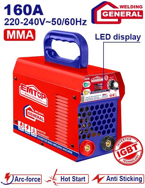 เครื่องเชื่อมอินเวอร์เตอร์ 160A MMAEWDEM16501 ยี่ห้อ EMTOP C20 - WhiteMKT STORE : Inspired by ...